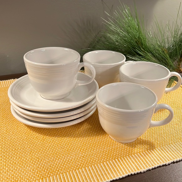 Fiestaware | Dining | Vintage Fiestaware Cup And Saucer Set 4 | Poshmark